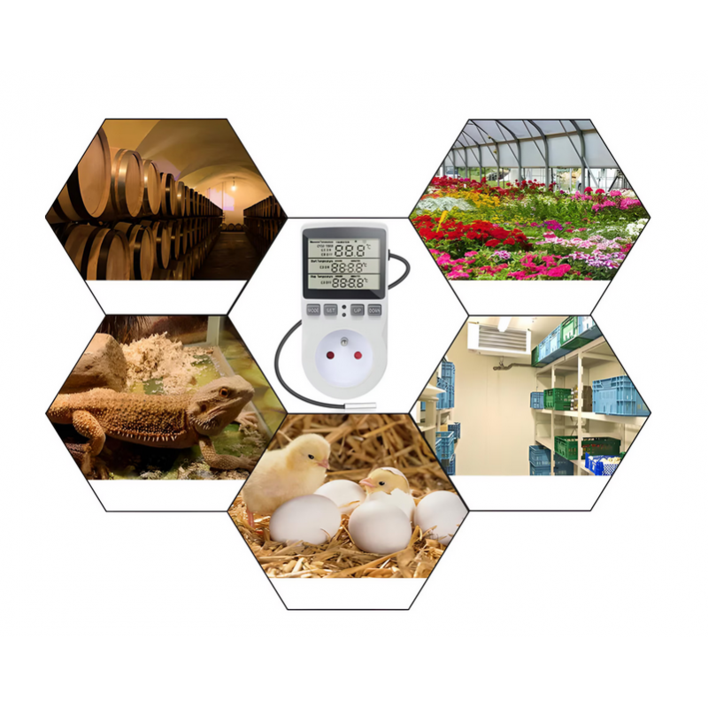 Termostat Digital Controler de Temperatură 16A 230V cu Sonda – Cont...